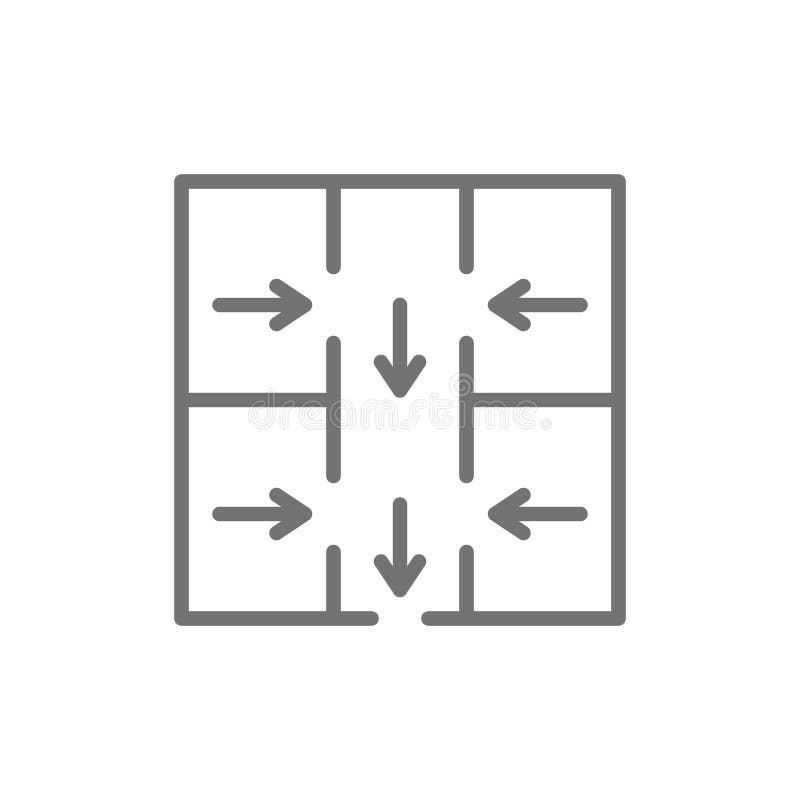 Evacuation Plan, Emergency Evacuation Sign Line Icon. Stock Vector ...
