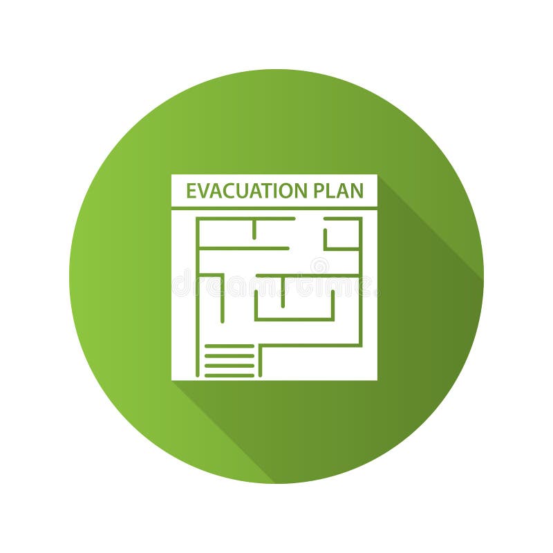 Evacuation plan color icon stock vector. Illustration of design - 197073199
