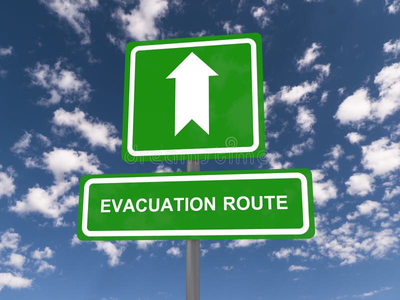 Evacuation Route Sign stock image. Image of evacuationroute - 26691945