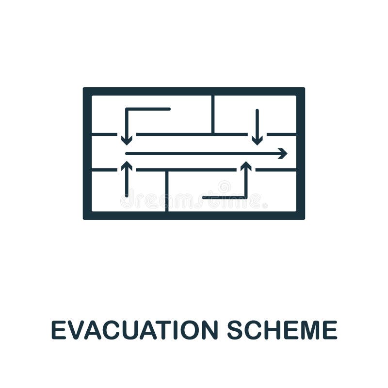 Evacuation Scheme Icon. Creative Element Design from Fire Safety Icons ...