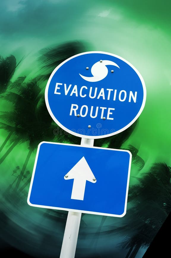 Evacuation sign stock photo. Image of hurricane, sign - 3756764