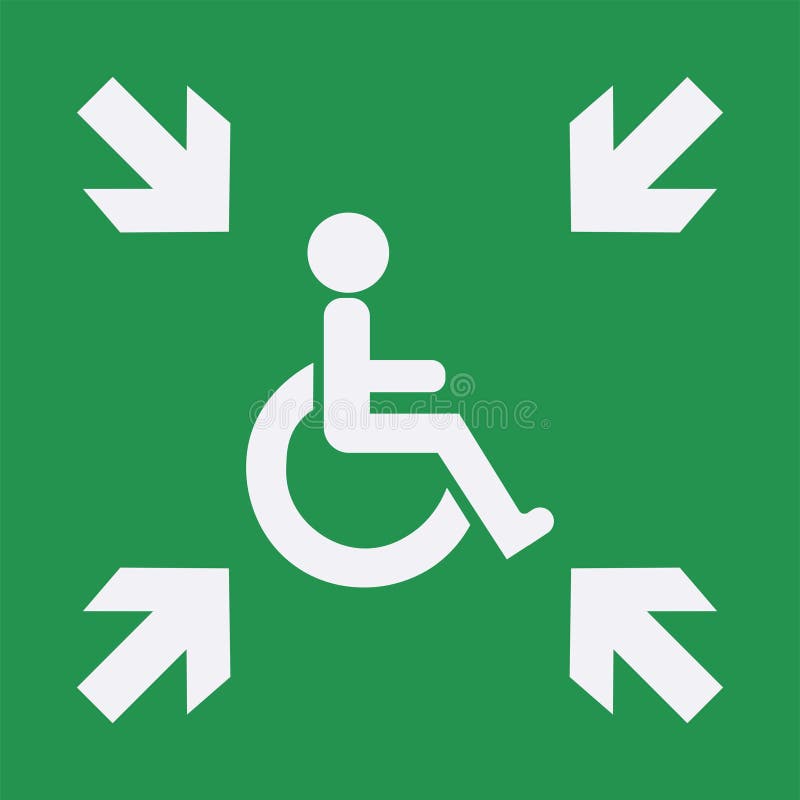 Evacuation Temporary Refuge Symbol. Concept of Safety Stock Vector ...