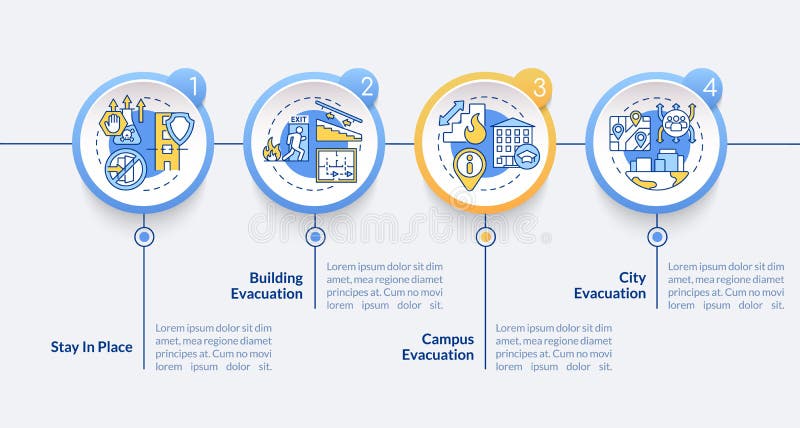 Evacuation Types Circle Infographic Template Stock Vector ...