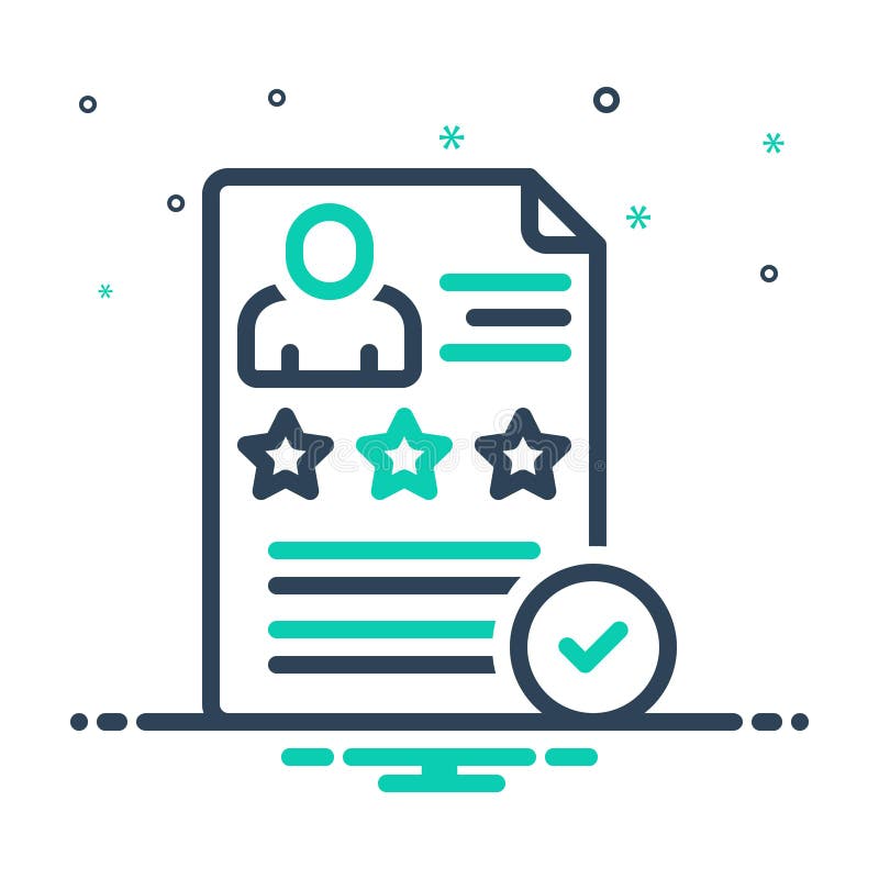 Mix Icon for Evaluate, Appraise and Best Stock Illustration ...