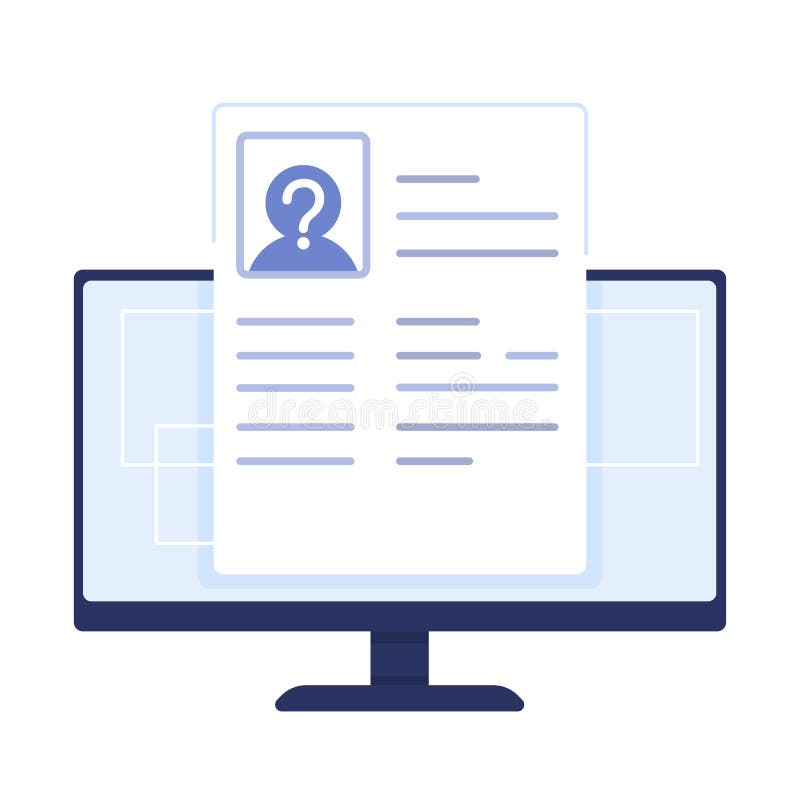 Evaluate Job Candidate Application Semi Flat Color Vector Element Stock ...