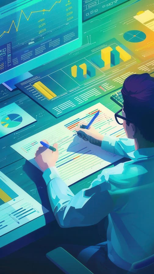 Evaluating Company Performance. Financial Ratio Analysis Concept Stock ...