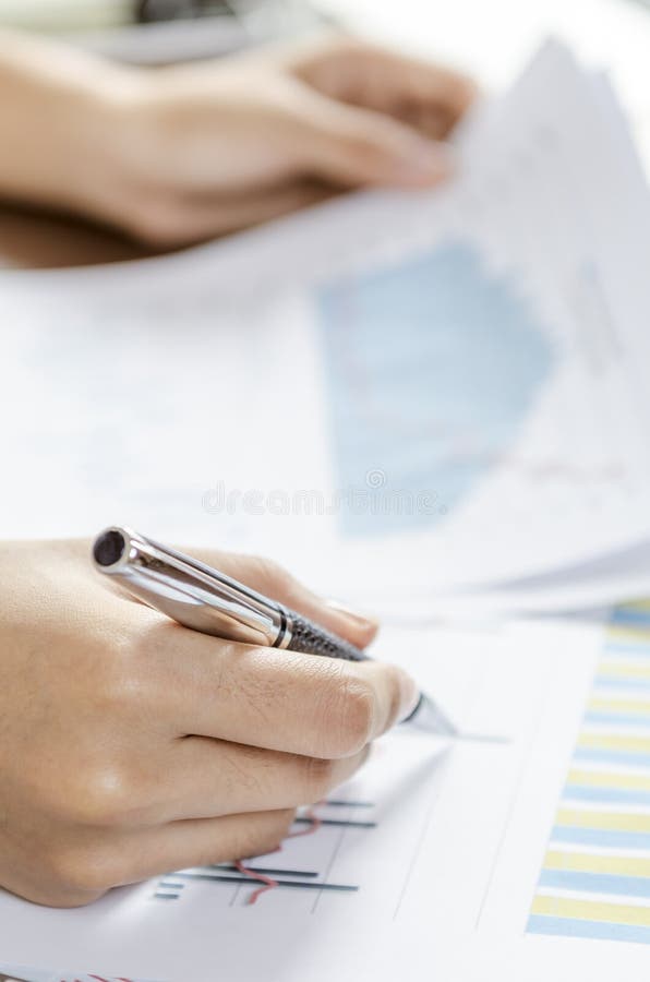 Evaluating data stock photo. Image of macro, woman, indoor - 51367296