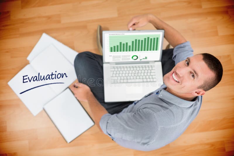Evaluation with young man stock image. Image of evaluating - 167723965