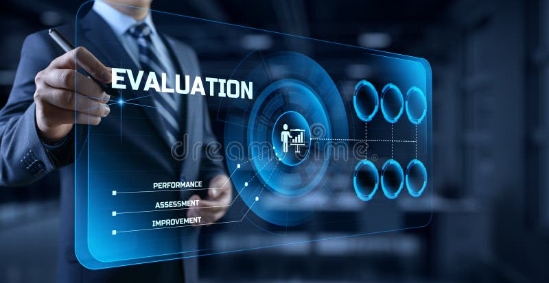 Evaluation Assessment Customer Service Feedback. Businessman Pressing ...