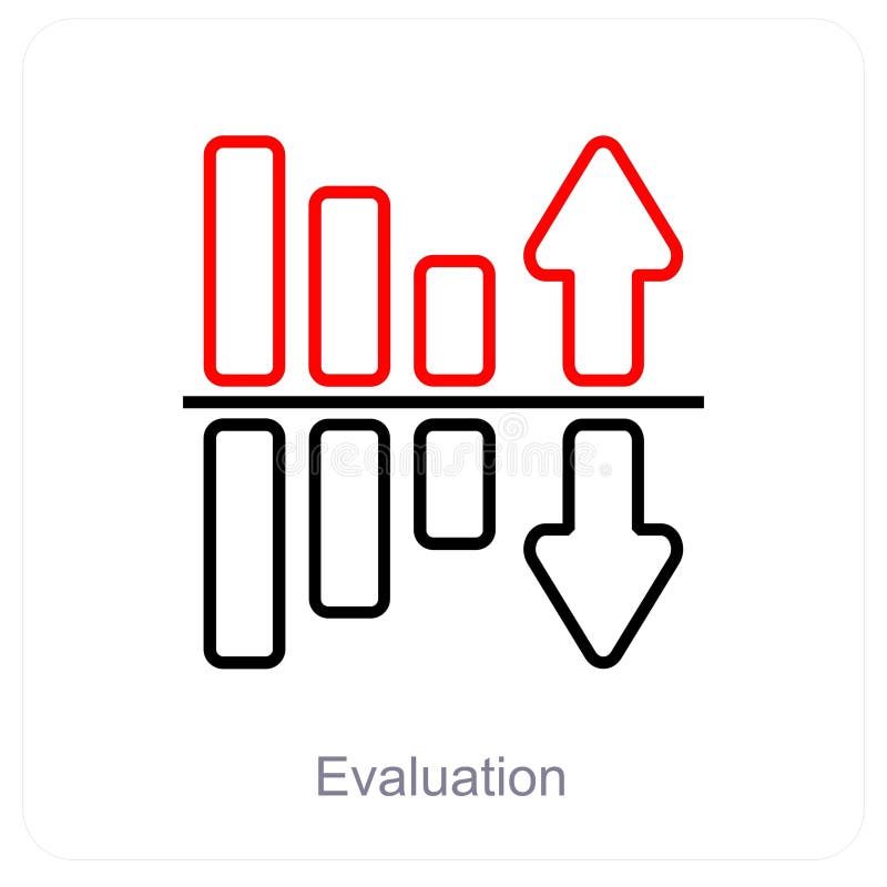 Evaluation and Bar Chart Icon Concept Stock Vector - Illustration of ...