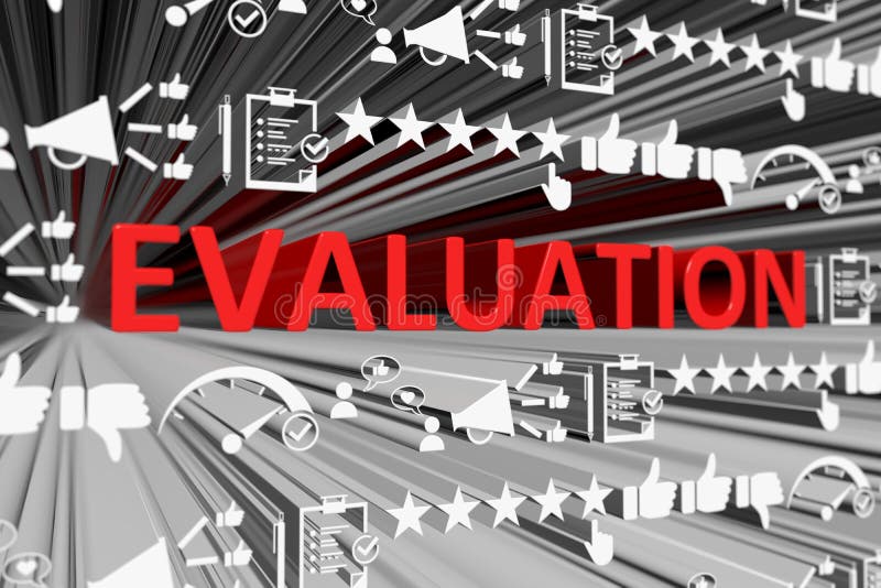 EVALUATION Concept Blurred Background Editorial Photography ...