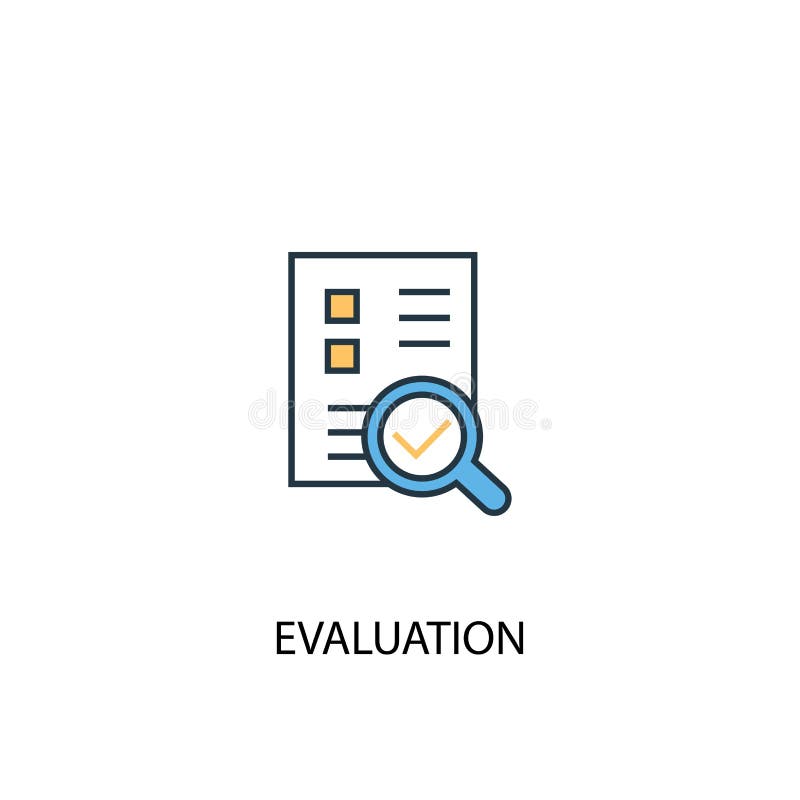 Evaluation Concept 2 Colored Line Icon Stock Vector - Illustration of ...