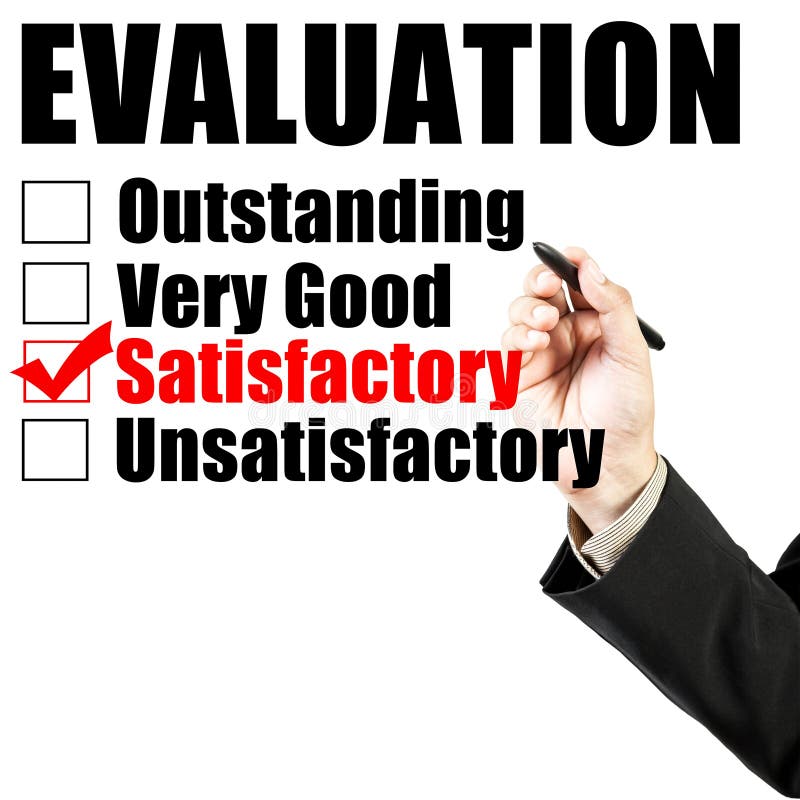 Evaluation Form And Hand Check Satisfactory Stock Image - Image of ...
