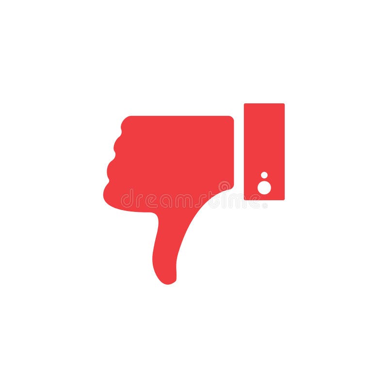 Evaluation Icon, Hand, Negative Feedback on a White Background, Vector ...