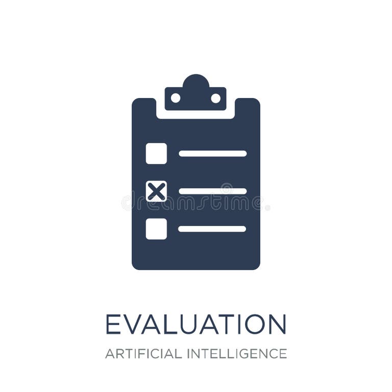 Evaluation Icon. Trendy Flat Vector Evaluation Icon on White Bac Stock ...