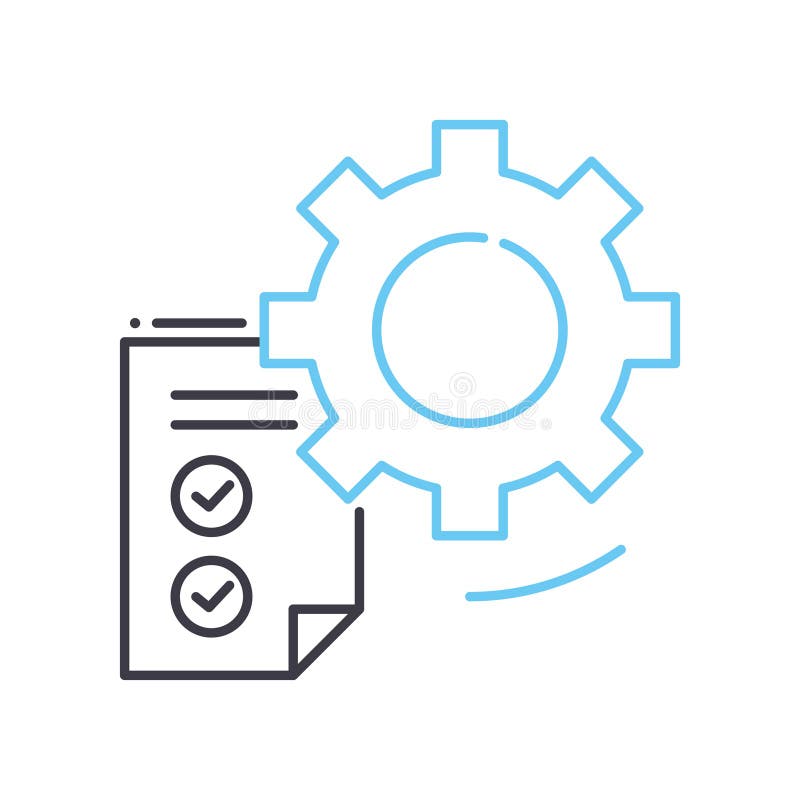 Evaluation Line Icon, Outline Symbol, Vector Illustration, Concept Sign ...