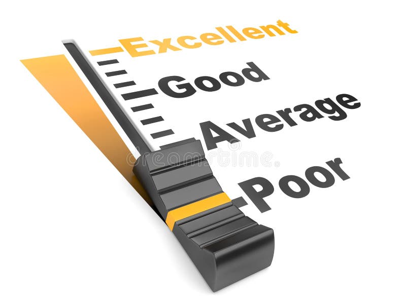 Evaluation Rate - Excellent - Poor. Stock Illustration - Illustration ...