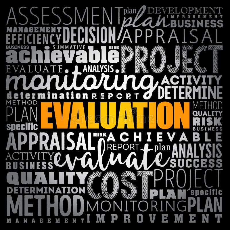 Evaluation Word Cloud Collage Stock Illustration - Illustration of ...