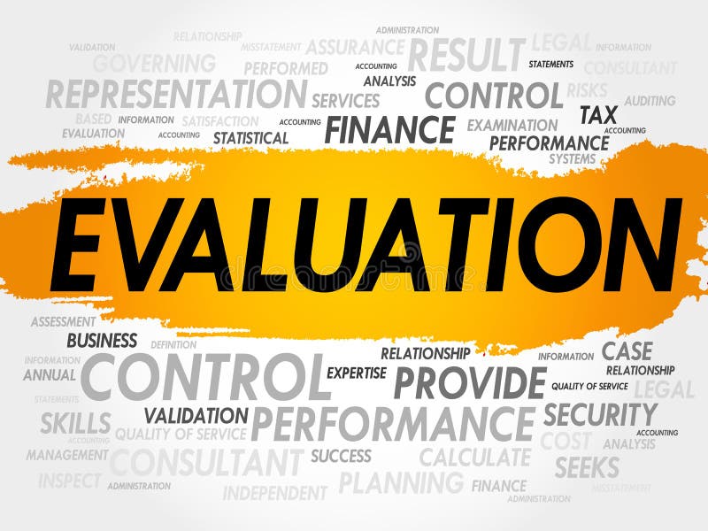 EVALUATION word cloud stock illustration. Illustration of collage ...