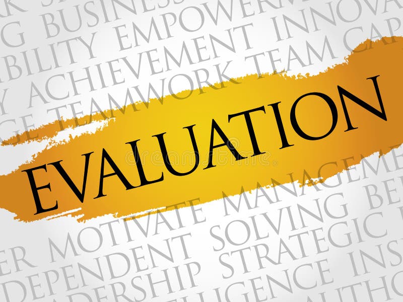 Evaluation Word Cloud Collage Stock Illustration - Illustration of ...
