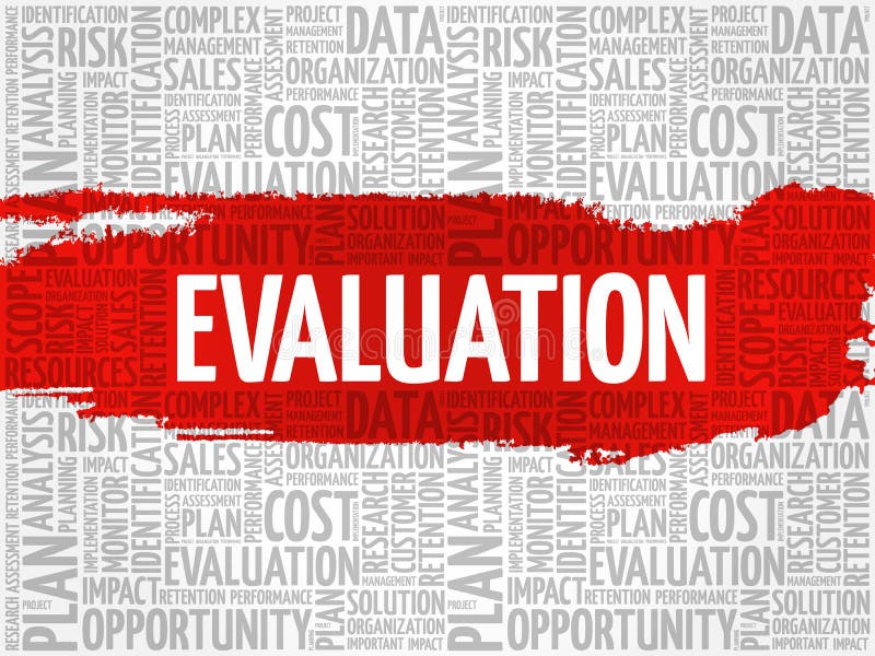 EVALUATION word cloud stock illustration. Illustration of collage ...