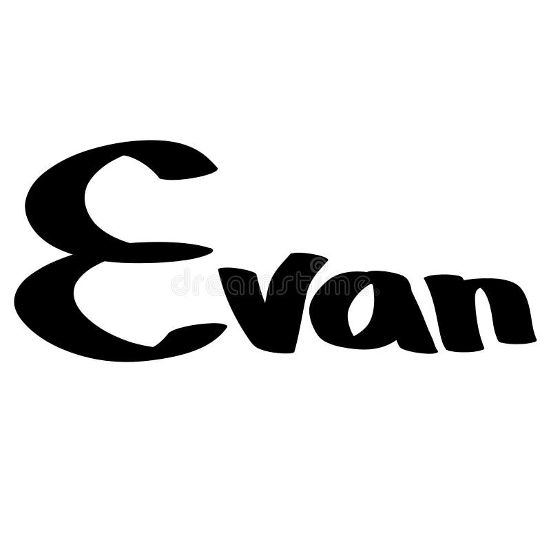 Name Evan Stock Illustrations – 9 Name Evan Stock Illustrations ...