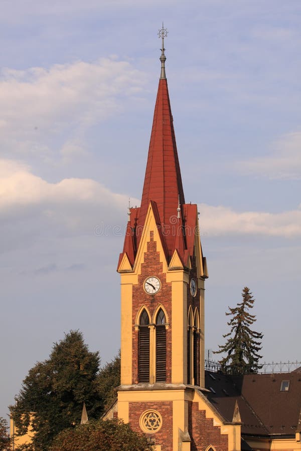 Evangelical Church in Zabreh Na Morave Stock Image - Image of church ...