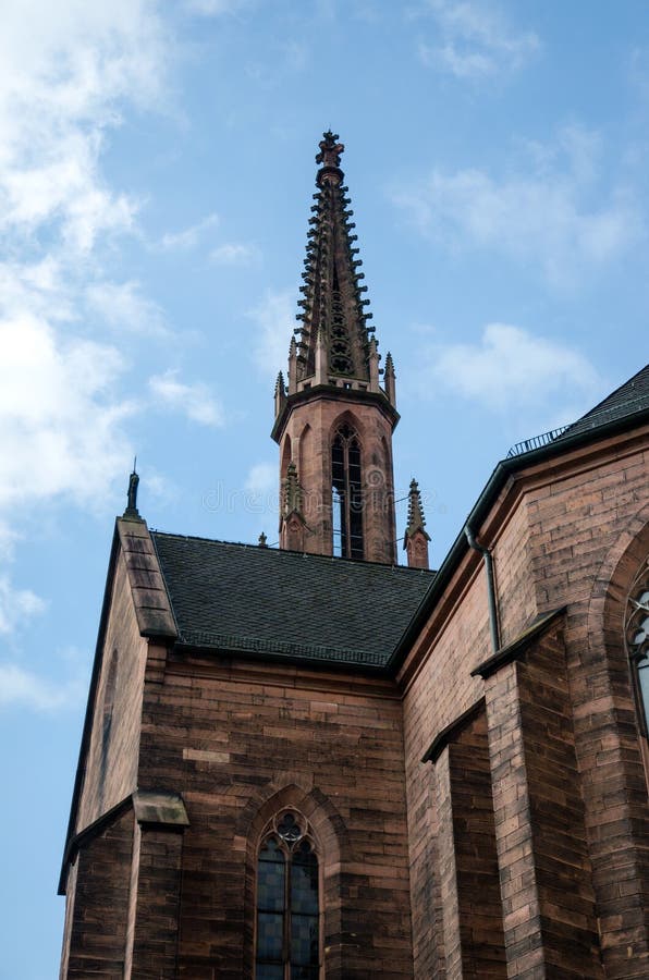 Evangelische Stadtkirche in Offenburg - Duitsland Stock Foto - Image of ...