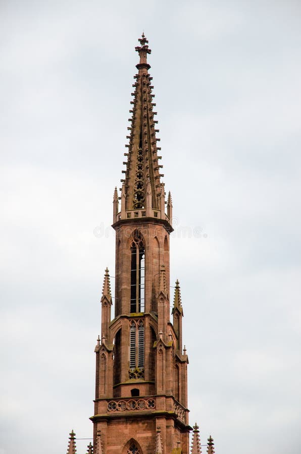 Evangelische Stadtkirche in Offenburg - Germany Stock Photo - Image of ...