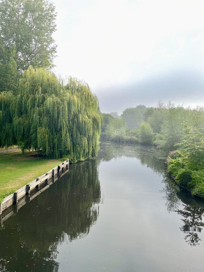 Evaporating Mist Over a River Stock Image - Image of water, early ...