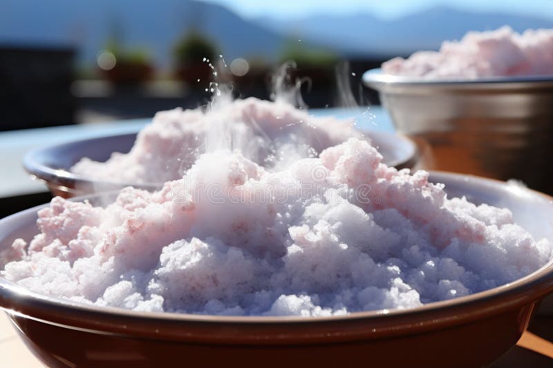 Evaporation of Salt on an Industrial Scale. Stock Photo - Image of salt ...