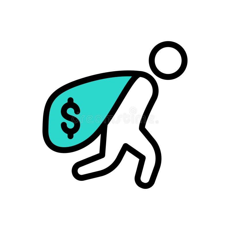 Evasion stock vector. Illustration of back, symbol, business - 210842891