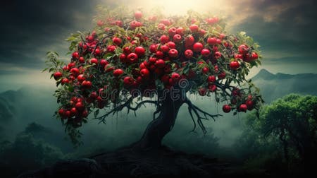 Eve Tree of Knowledge of Good and Evil Stock Illustration ...