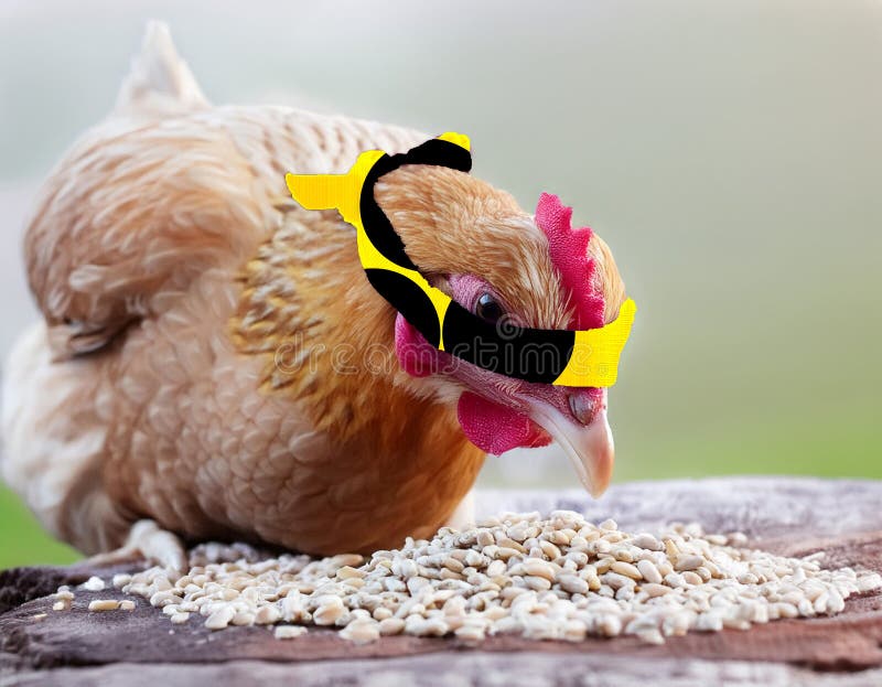 Even a Blind Chicken Can Sometimes Find a Grain Stock Image - Image of ...