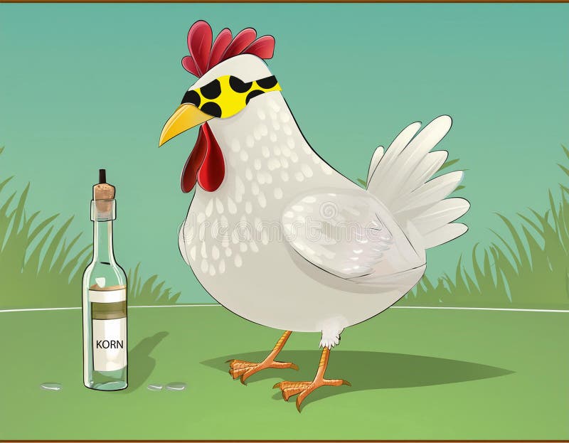 Even a Blind Chicken Can Sometimes Find a Grain Stock Photo - Image of ...