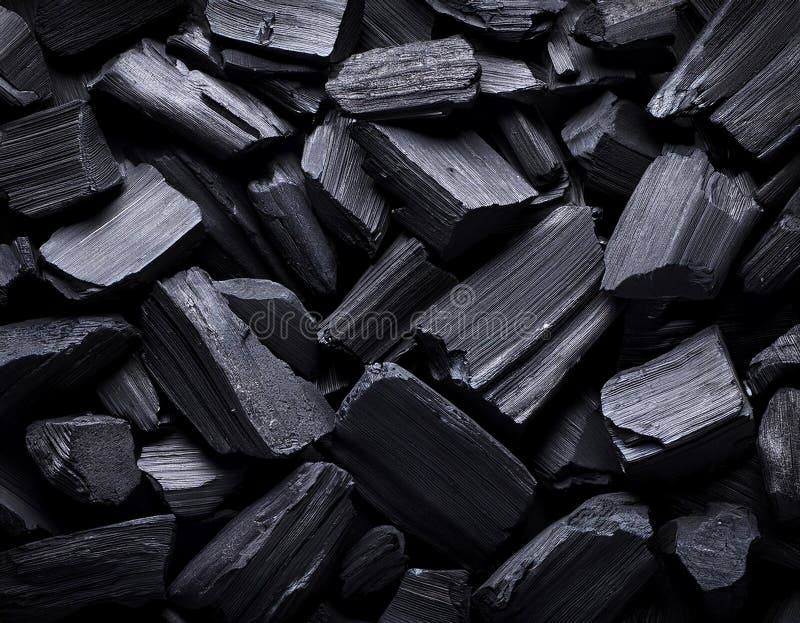 An Even Dark Background of Charcoal Pieces Stock Illustration ...