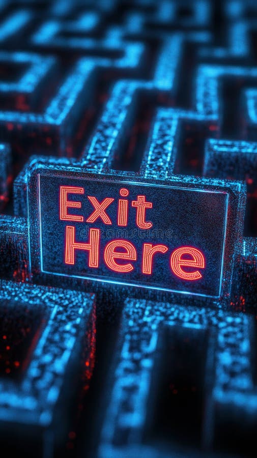 Conceptual Labyrinth of Exit, Where Glowing Pastel Threads Show the Way ...