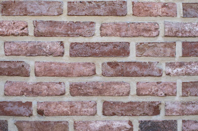 Even Rows of Red Variegated Bricks Create a Classic Pattern of ...