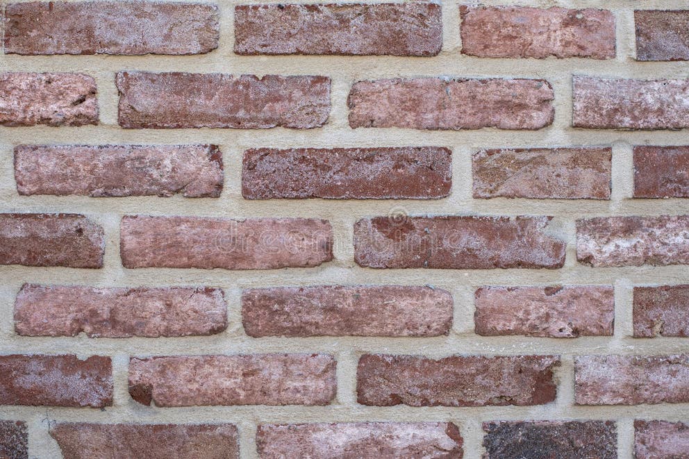 Even Rows of Red Variegated Bricks Create a Classic Pattern of ...