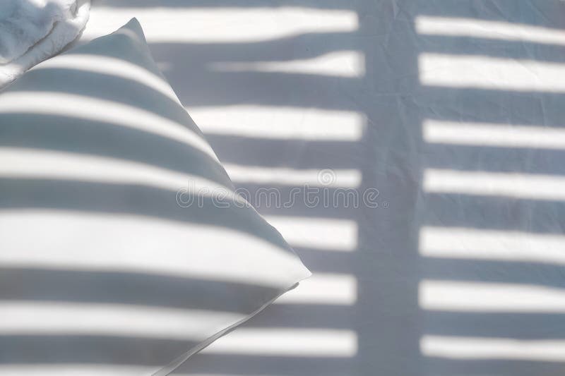 Even Stripes of Shadows from the Sun on the Bed Stock Photo - Image of ...