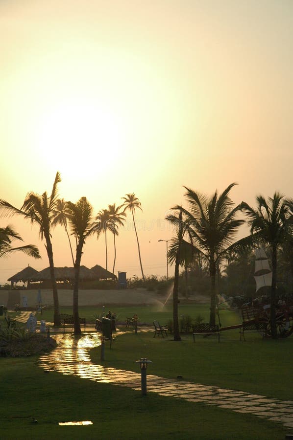 Evening stock photo. Image of hotels, sunset, speck, road - 4524084