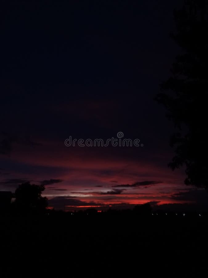 This Evening is Adorned with Colorful Skies Stock Photo - Image of ...