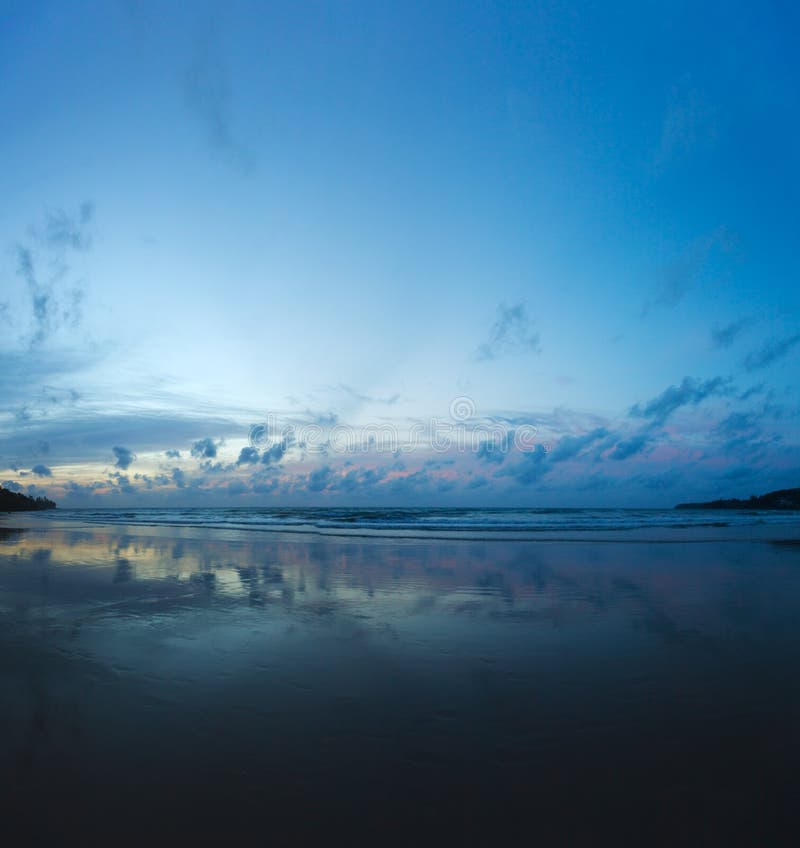 Beautiful Evening Sky Over a Tropical Beach. Sri Lanka Stock Photo ...