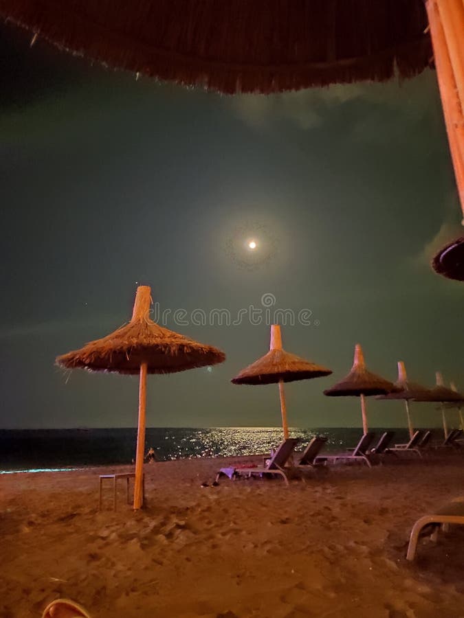 Evening on the beach stock image. Image of evening, waterfall - 190093063