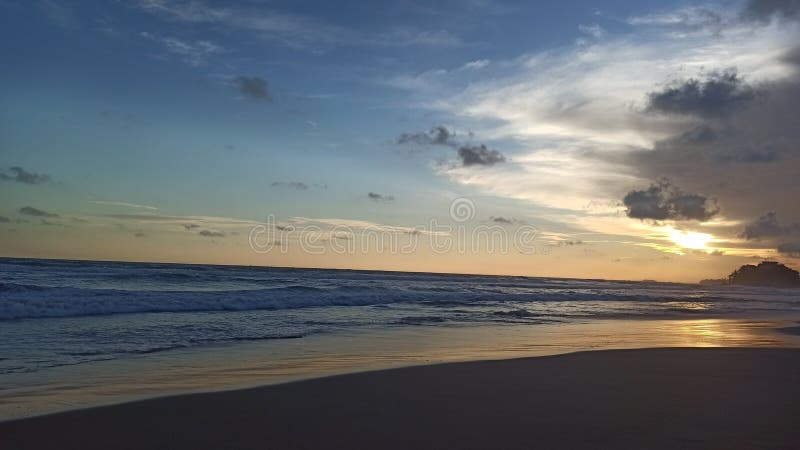 Evening Beach Sunset Abstract Background Stock Image - Image of ...