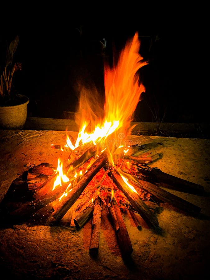 Evening Campfire Family Night Stock Photo - Image of night, evening ...