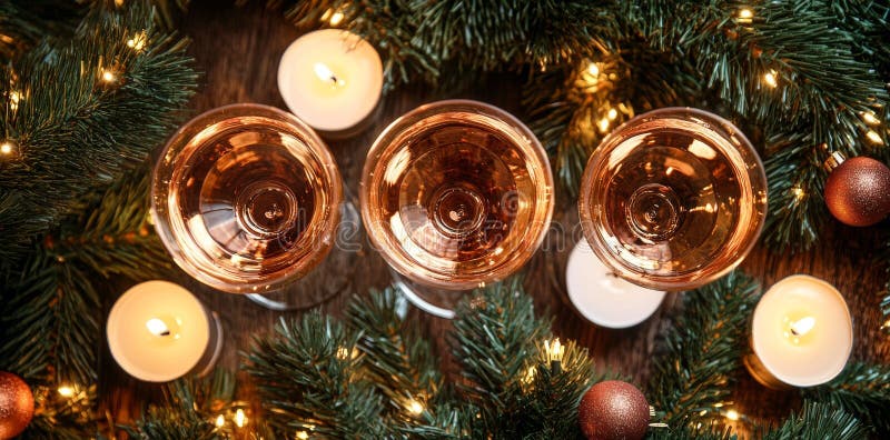 An Evening Celebration with Festive Decorations and Sparkling Drinks ...