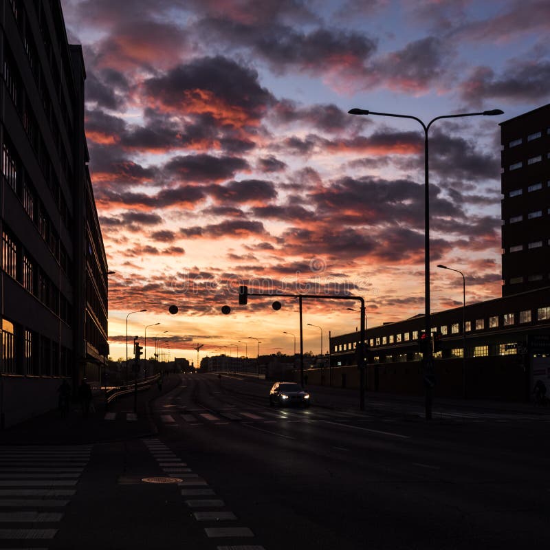 Evening Clouds in Helsinki editorial stock image. Image of wall - 61812314