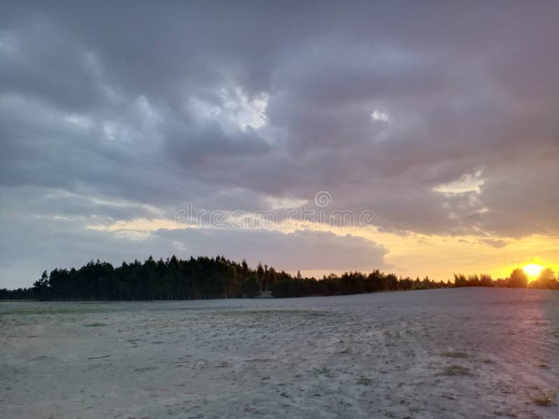 Evening Cloudy Sky Sunset Gorgeous Look Stock Image - Image of cloudy ...