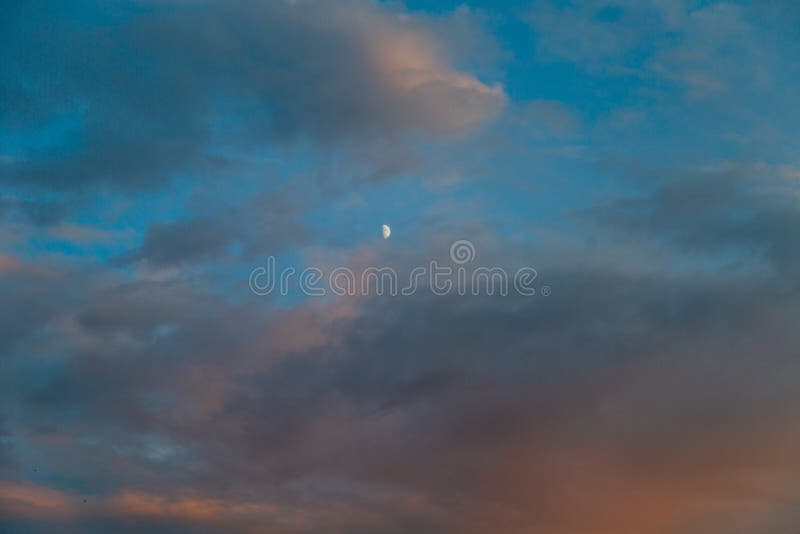 Evening Colorful Cloudy Sky in the Summer Sunset Stock Photo - Image of ...